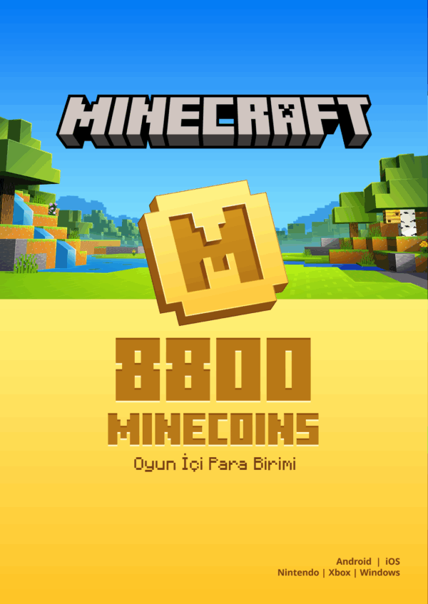 TURGAME Minecraft Minecoins Pack: 8800 Coins - Xbox Key